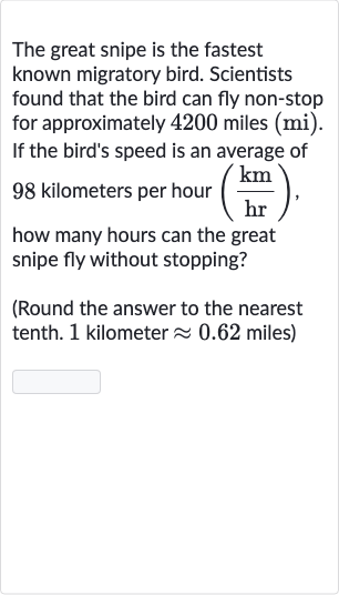 Solved The Great Snipe Is The Fastest Known Migratory Bird Scienti